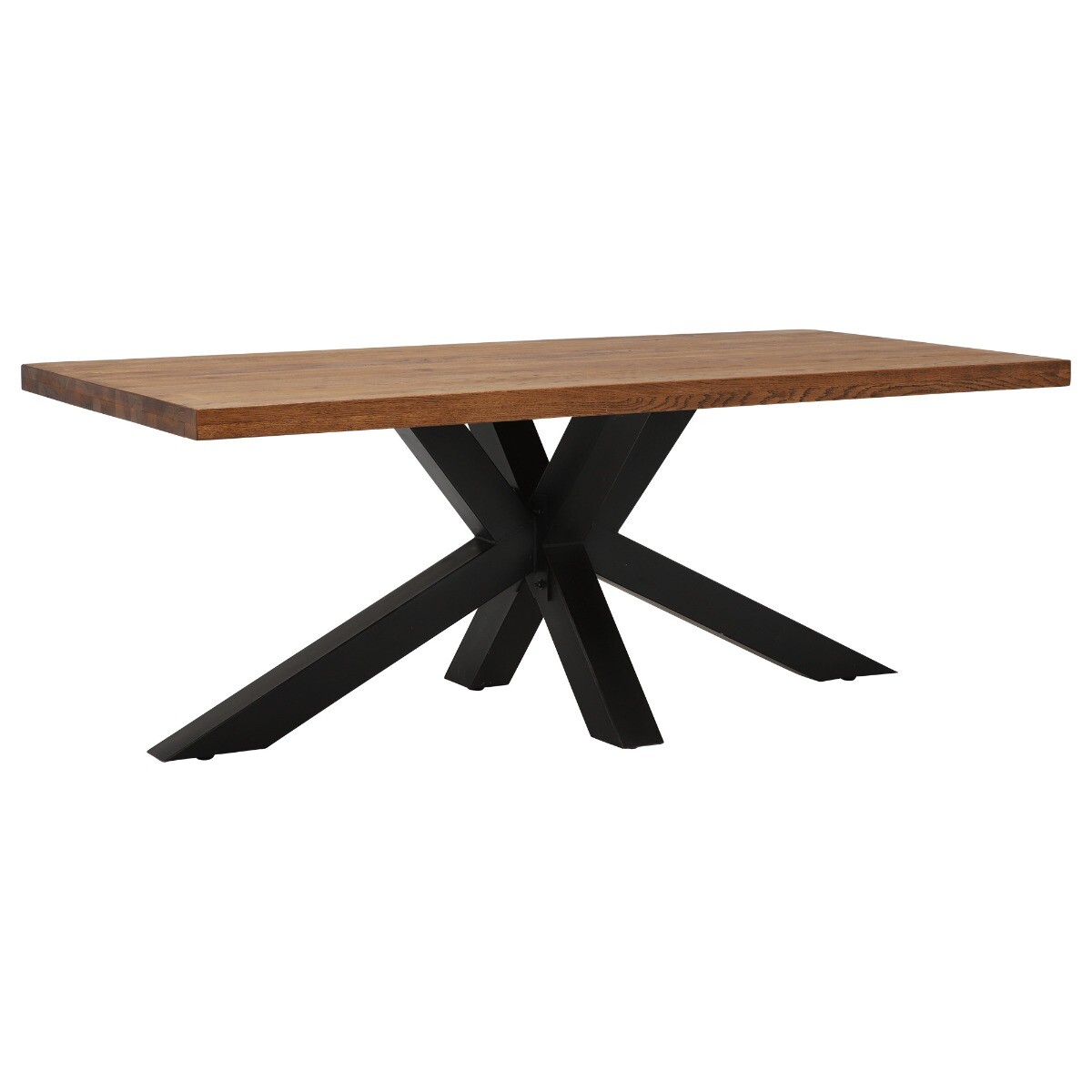 Navarro 220cm Star Dining Table Dark Oak - Barker & Stonehouse