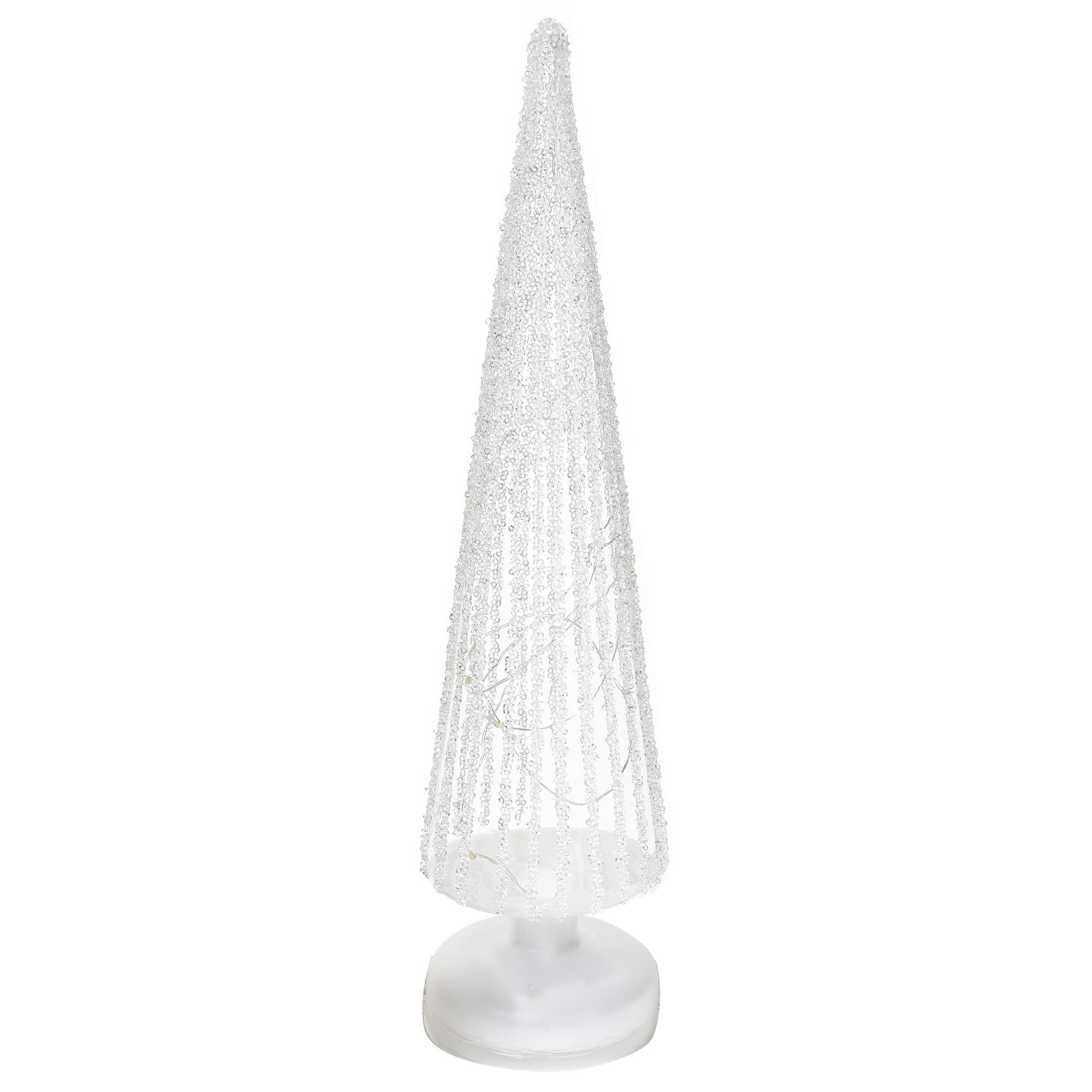 White Glitter Glass Tree, - Barker & Stonehouse