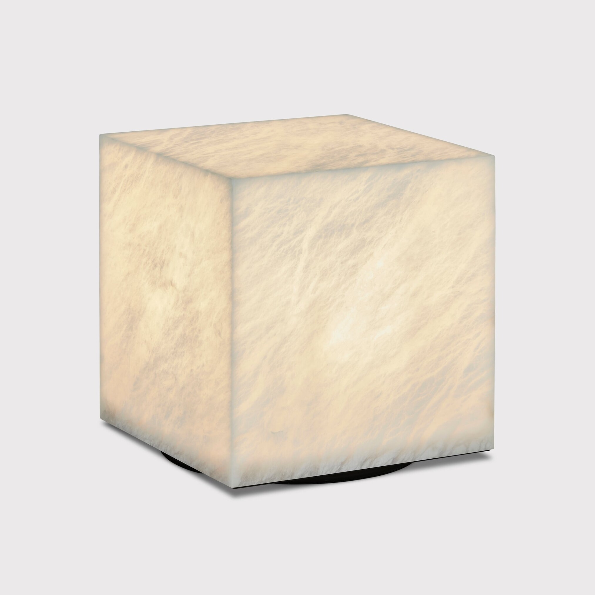 Timothy Oulton Alabaster Cube Side Table, Snow-white Colour Alabaster ...
