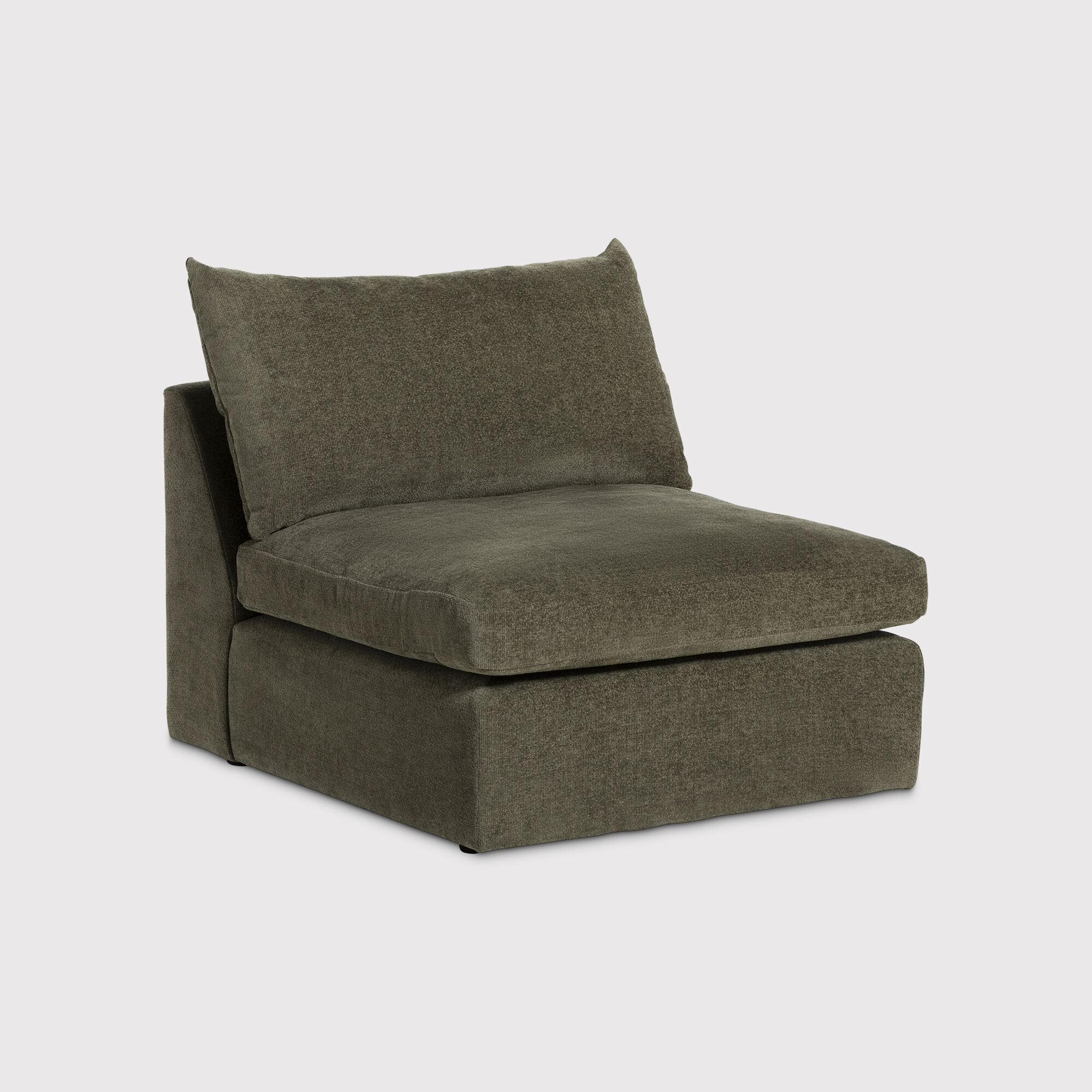 Alaska Super Soft Chenille Armless Modular 1 Seat Sofa Unit, Peru ...