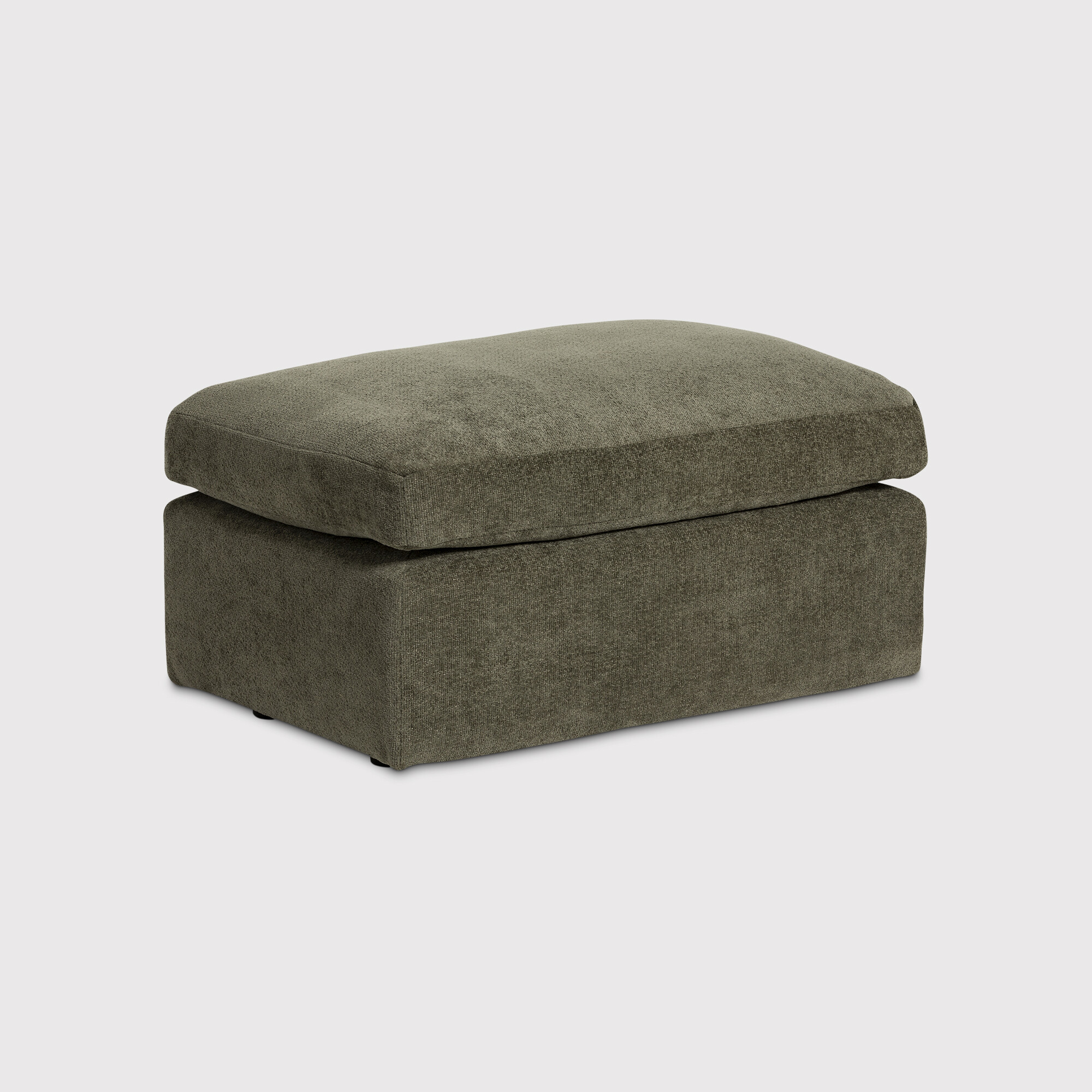 Alaska Super Soft Chenille Footstool, Peru Forest - Barker & Stonehouse