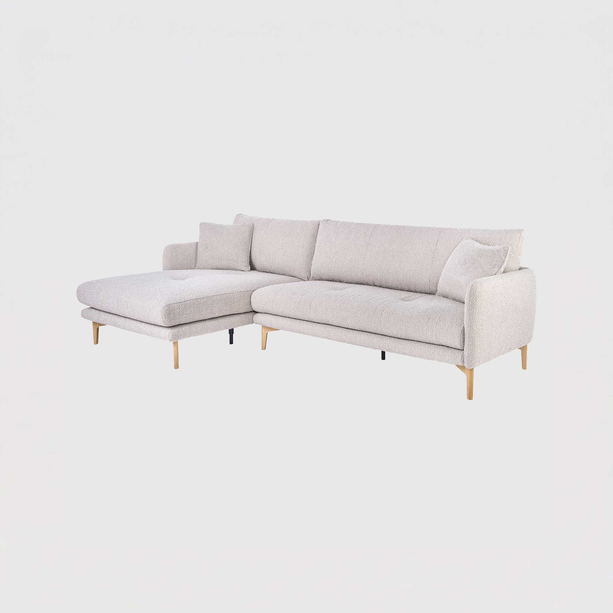Ercol Aosta Fabric Medium Left Facing Chaise Sofa, U028 Rust - Barker ...