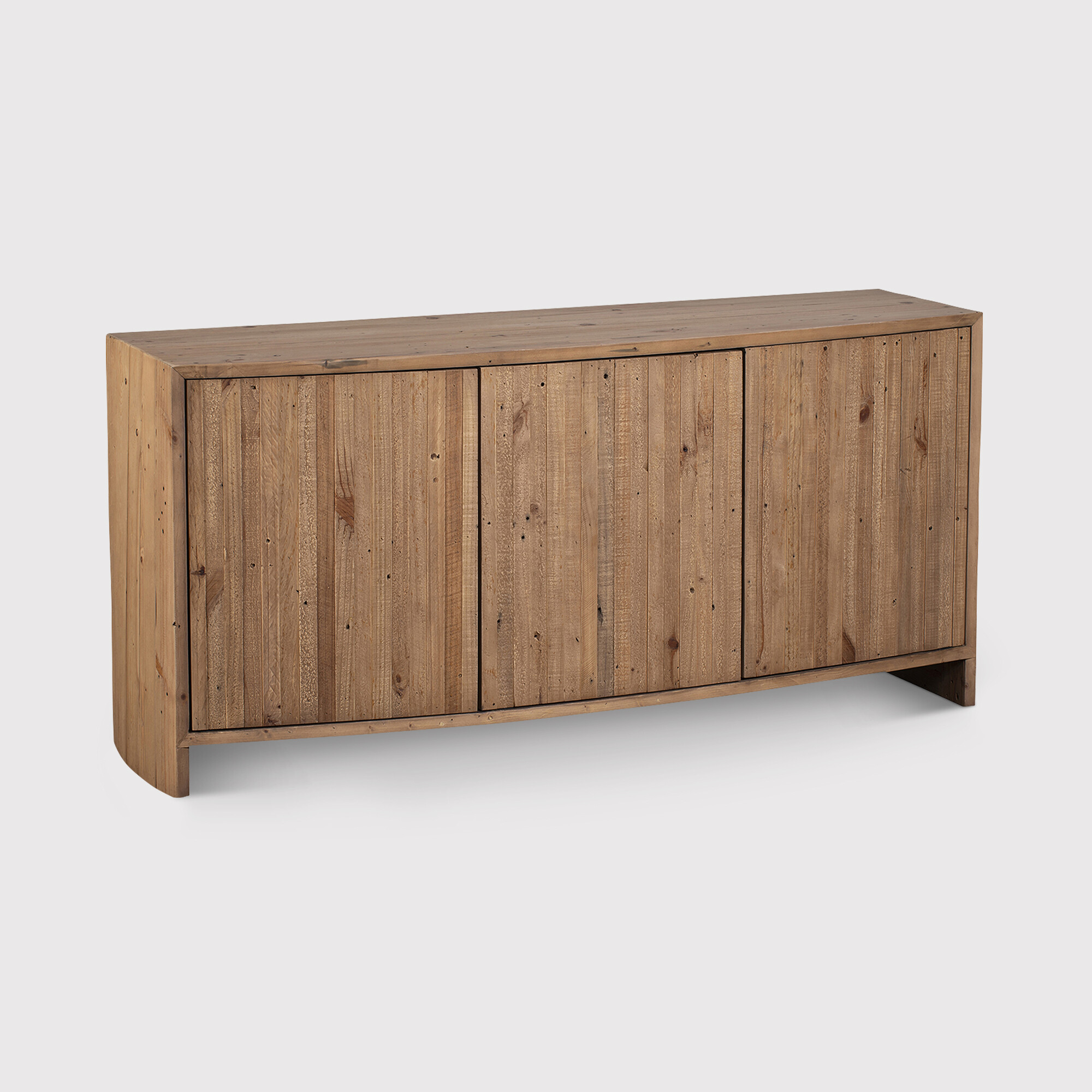 Arpela Reclaimed Wood 3 Door Sideboard, Rustic New Oak - Barker ...