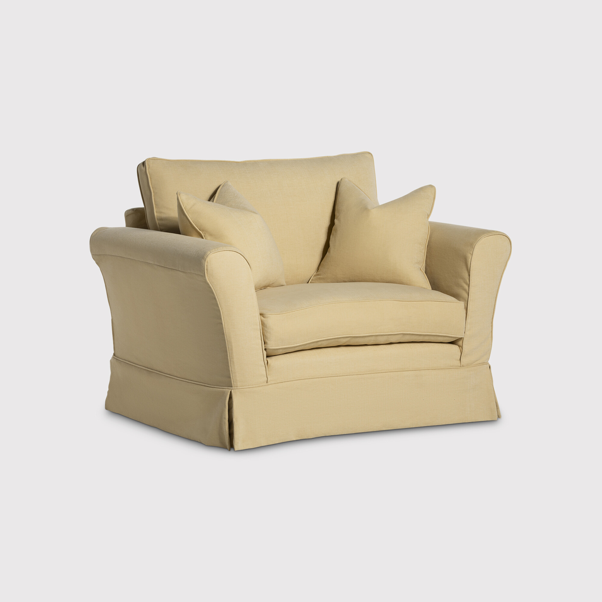 Berkeley Fabric Loose Cover Snuggle Chair, Linara Bamboo - Barker ...