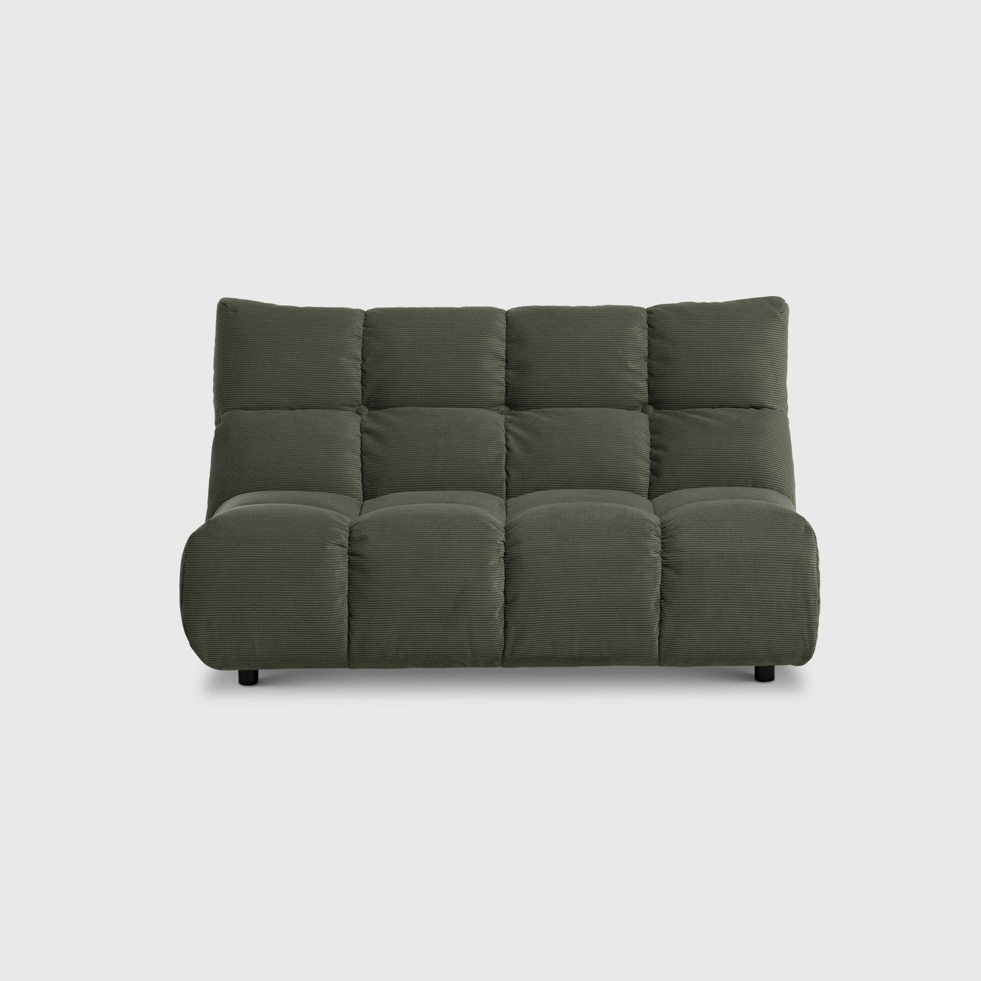 Bryce Textured Fabric 2 Seater Modular Piece without Left Armrest, Fine ...