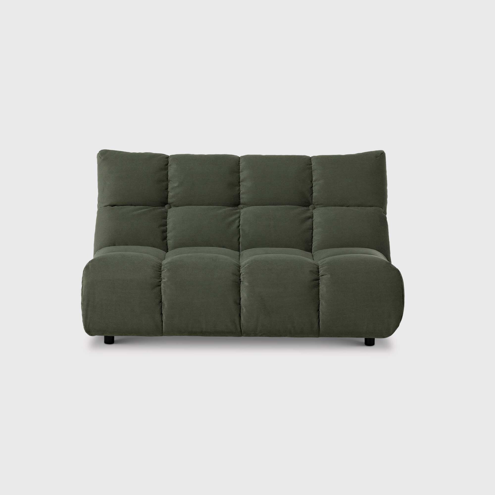 Bryce Textured Fabric 2 Seater Modular Piece without Right Armrest ...