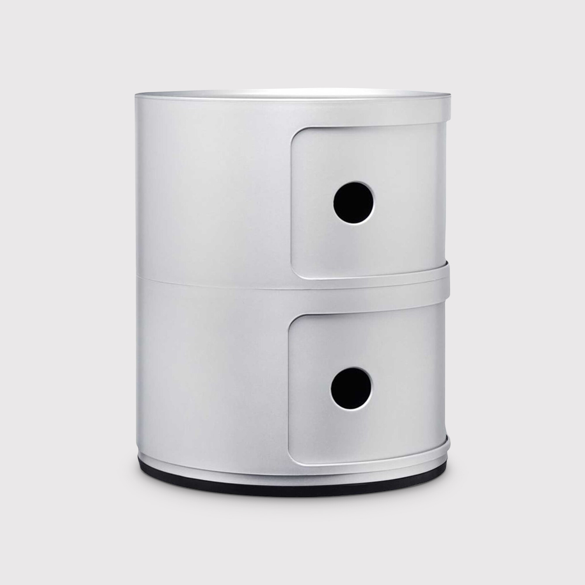 Kartell Componibili 2 Drawer Storage Unit, Silver - Barker & Stonehouse