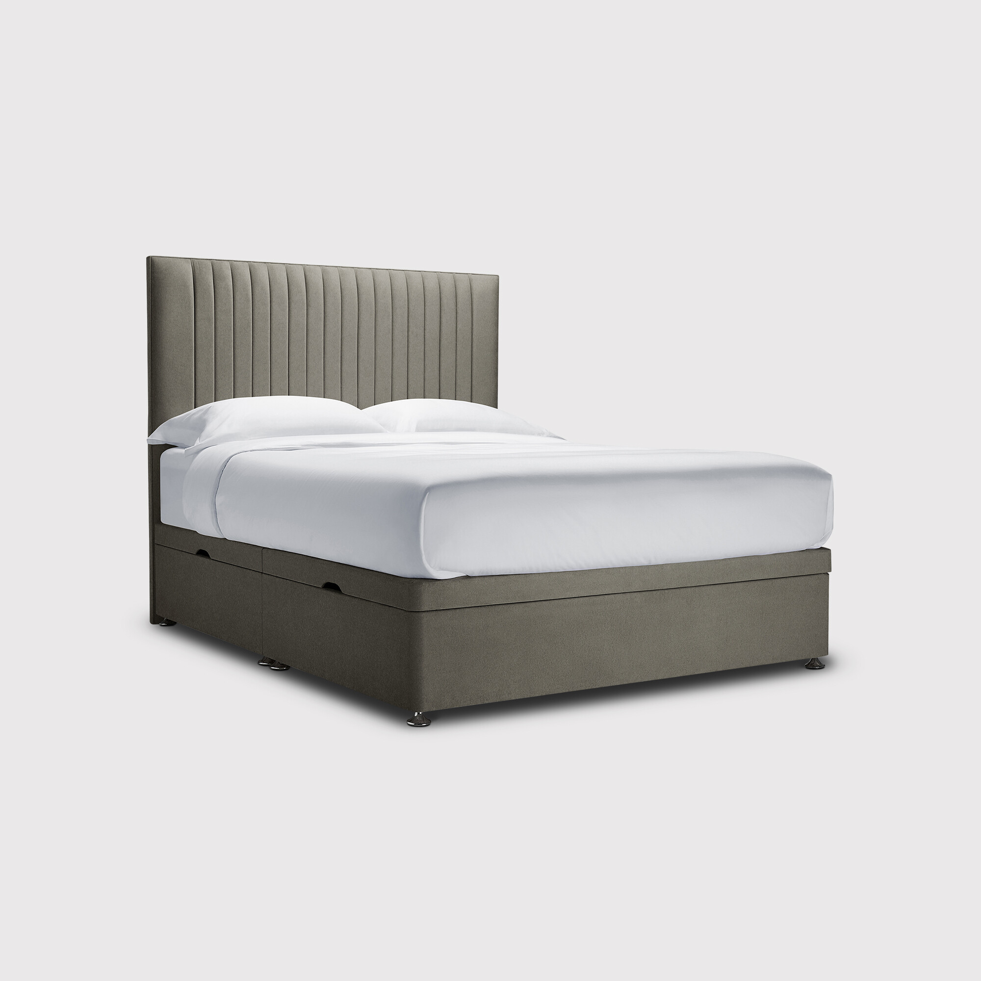 Simba Camden Grey Fabric Side Lift Ottoman Double Bed Frame, Dark Grey ...