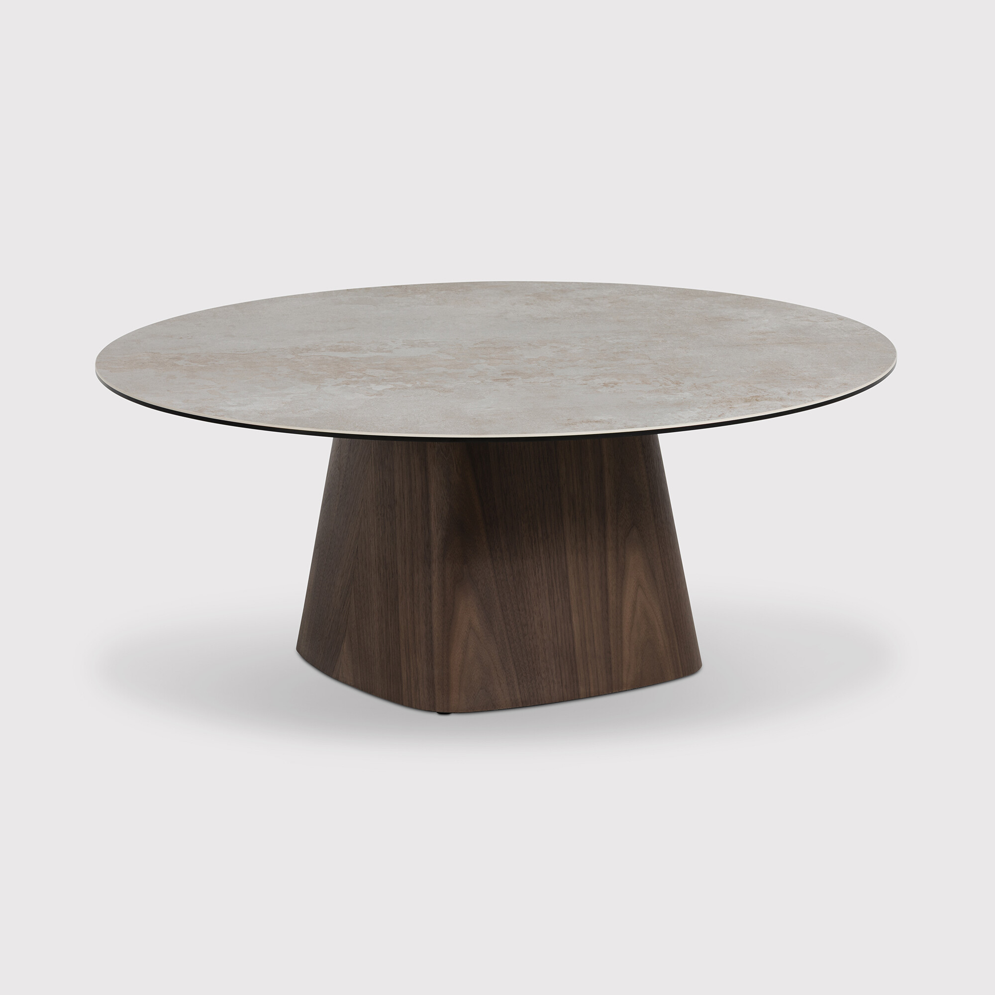 Cosmos Neutral Round Ceramic Top Coffee Table, Ceramic and Glass ...