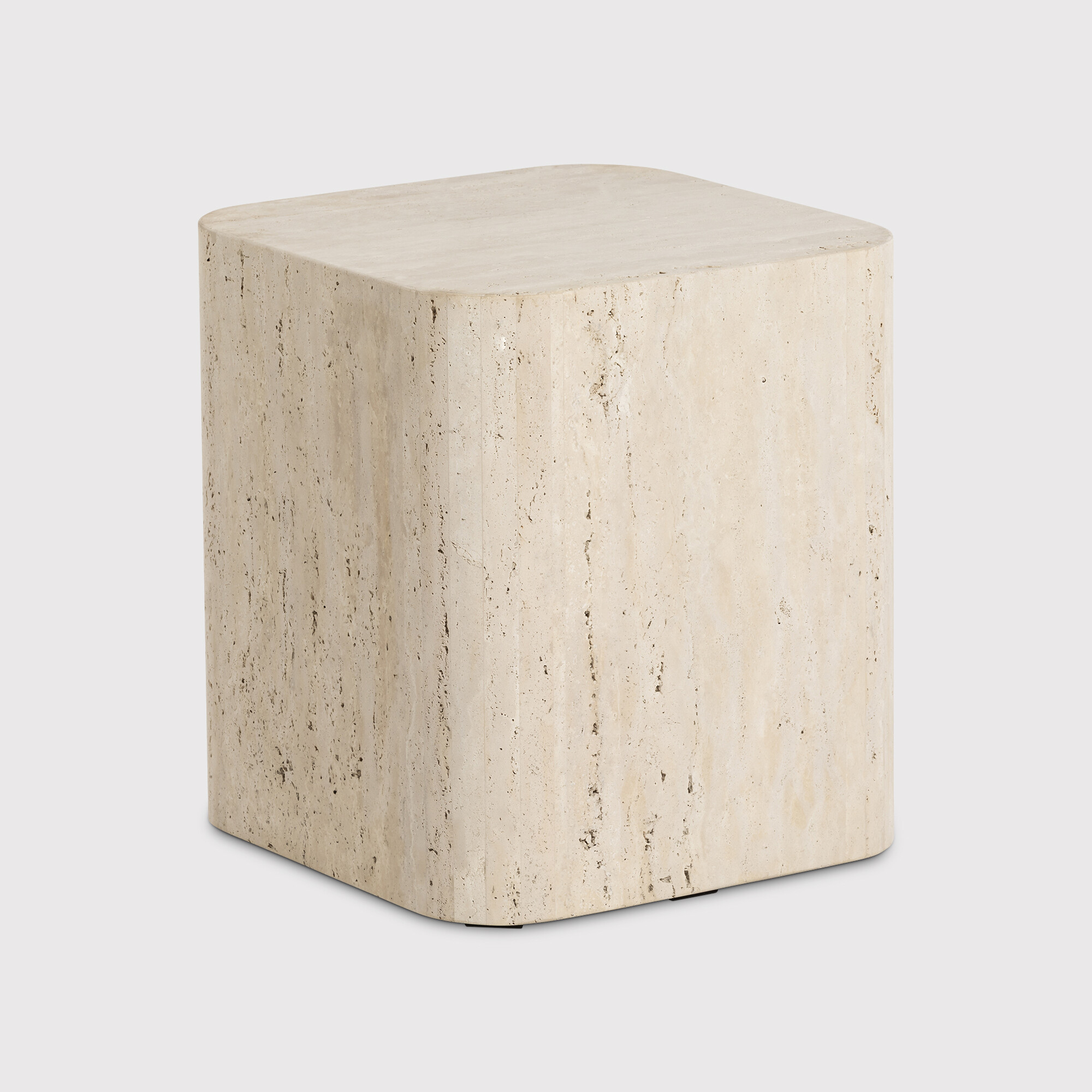 Cesar Soft Edge White Travertine Rectangular Coffee Table, White ...