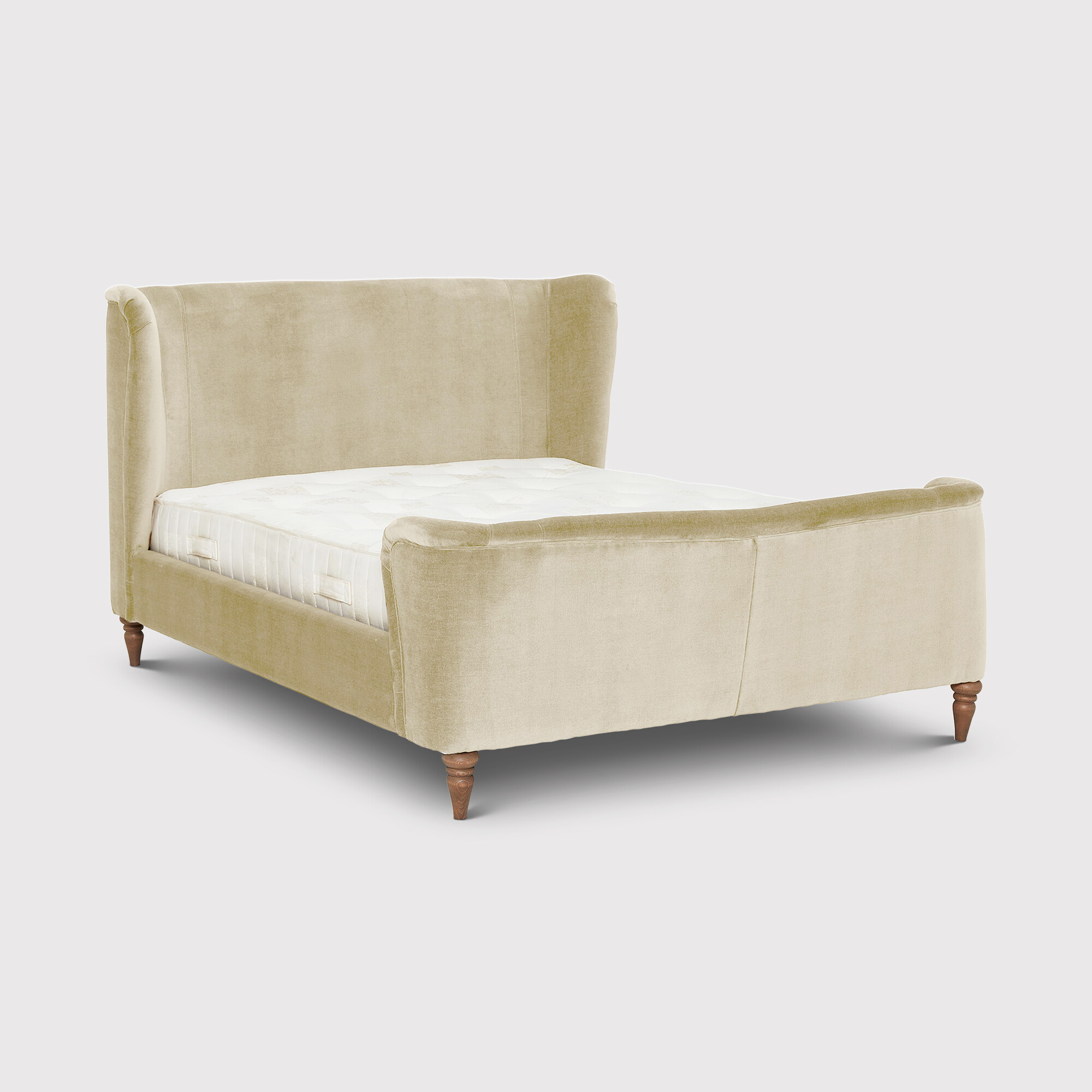 Elara Fabric Double Bed Frame, Lumino Platinum - Barker & Stonehouse