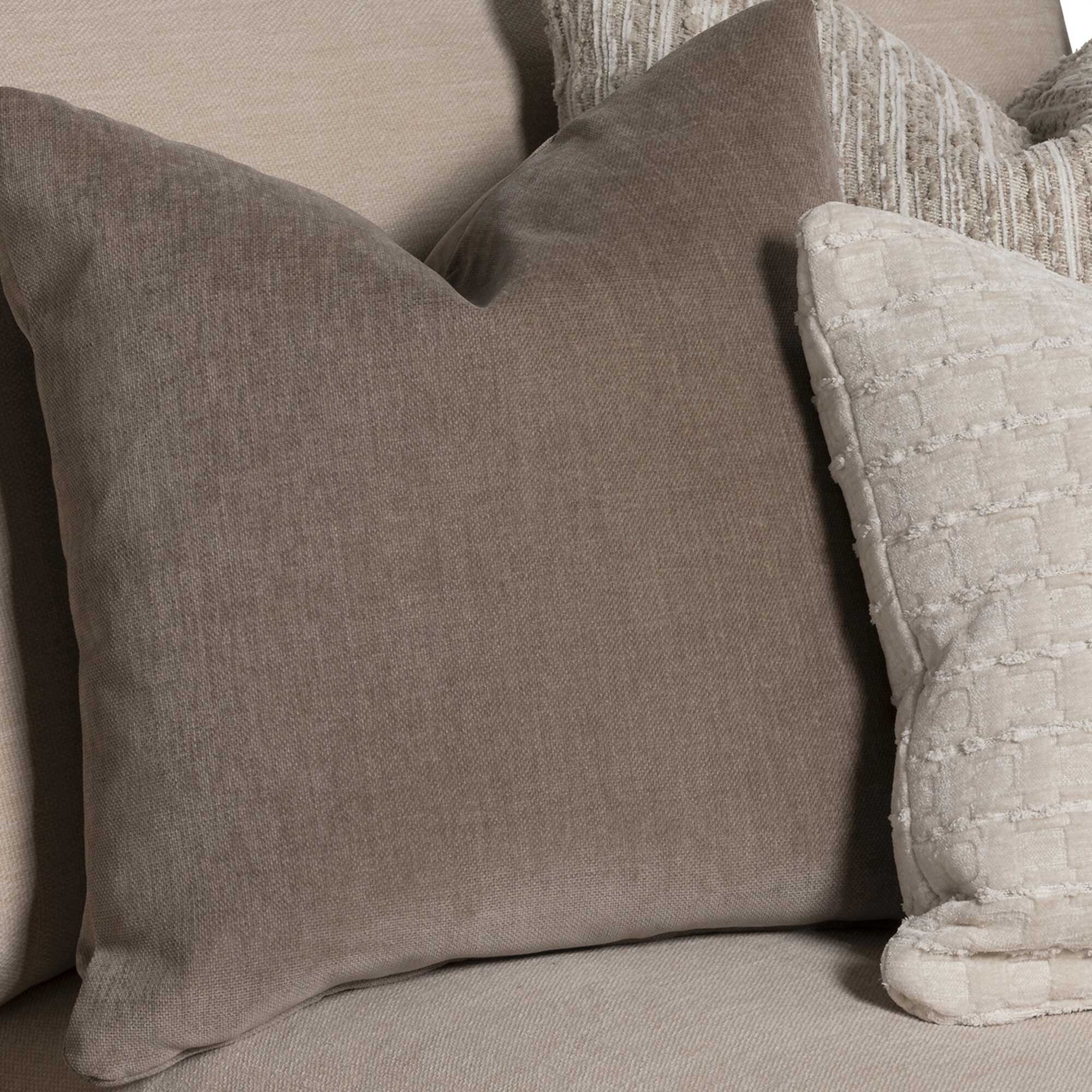 Floyd Medium Scatter Cushion with Fibre Interior, 49x49cm, Dusk Latte - Barker & Stonehouse