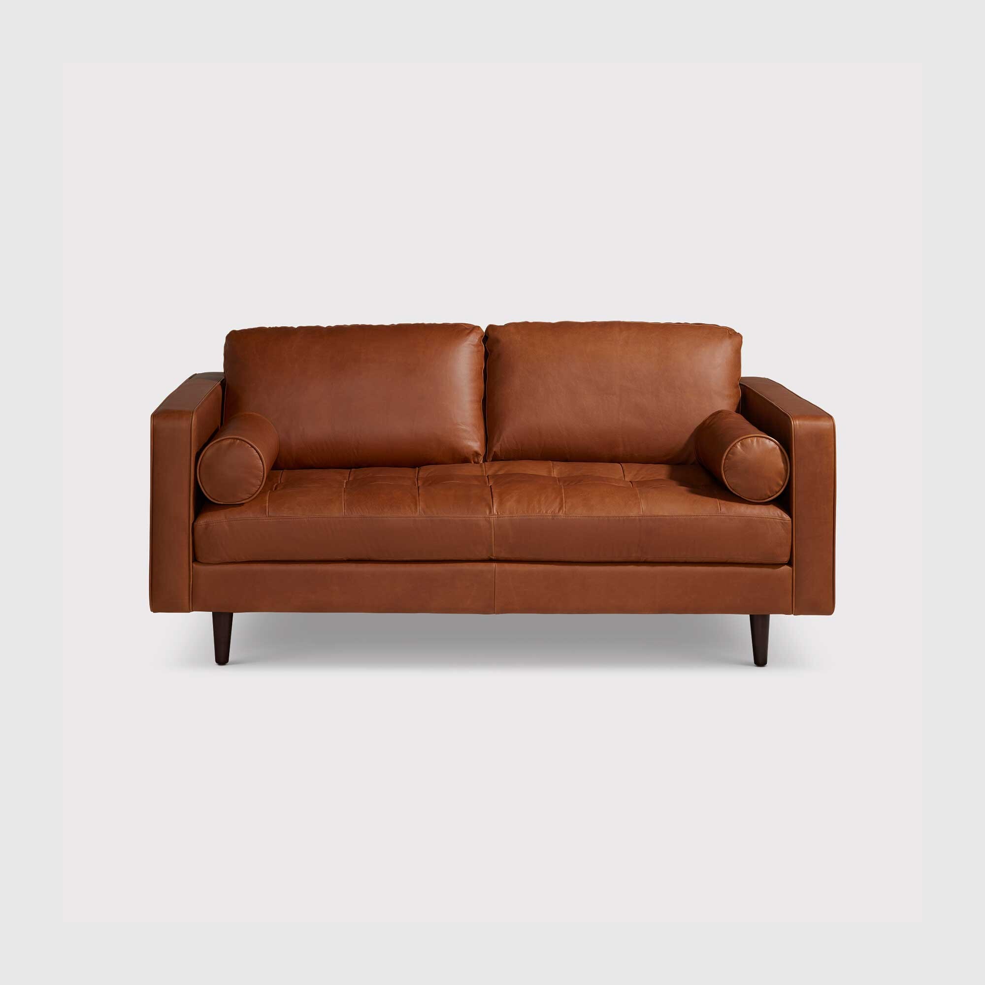 Hemingway Brown Leather 2 Seater Sofa, Charme Cigar Brown - Barker ...