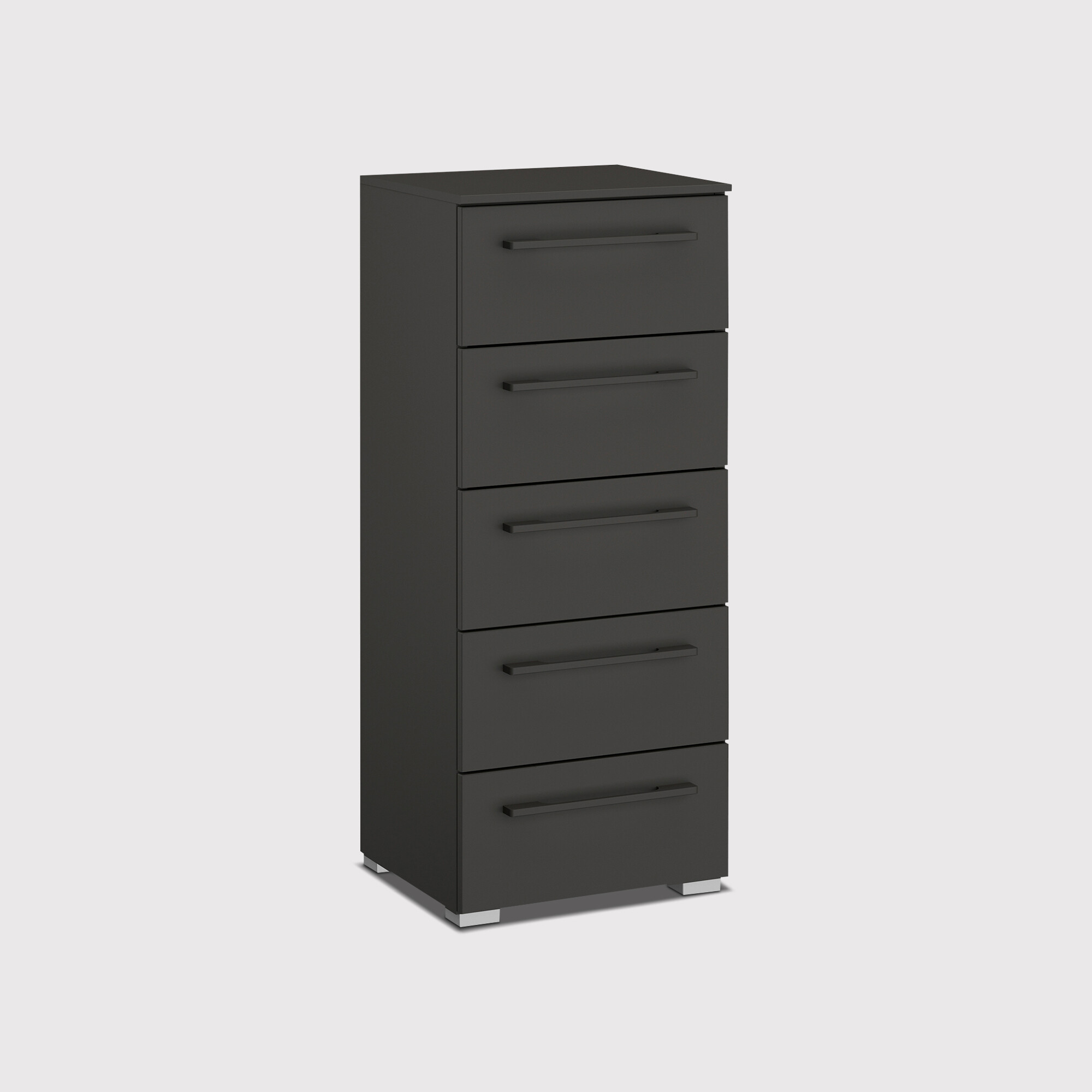 Kacey Tall 5 Drawer Chest, Aw283 Graphite/Pure - Barker & Stonehouse