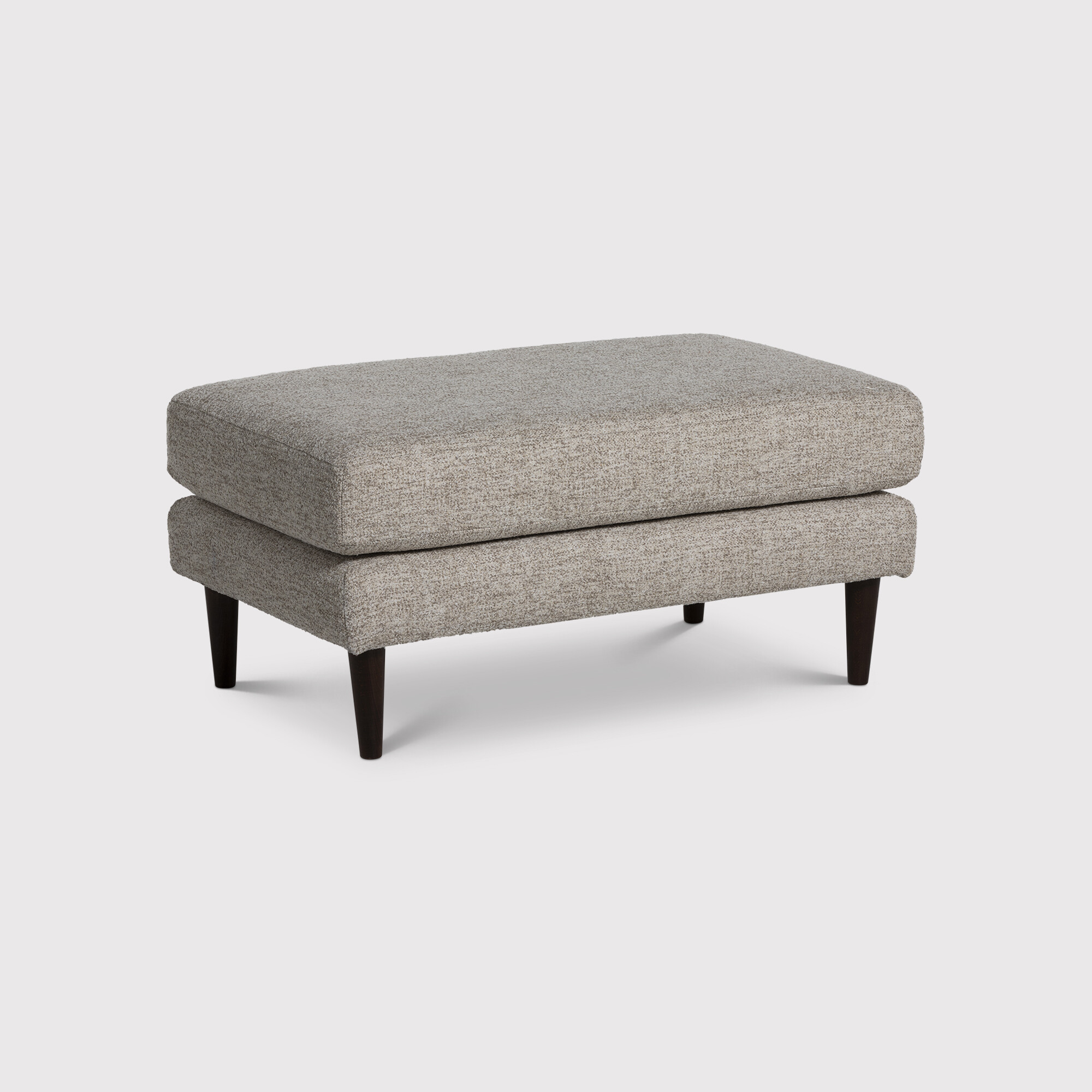 Levico Fabric Footstool, Tyne Mocha - Barker & Stonehouse