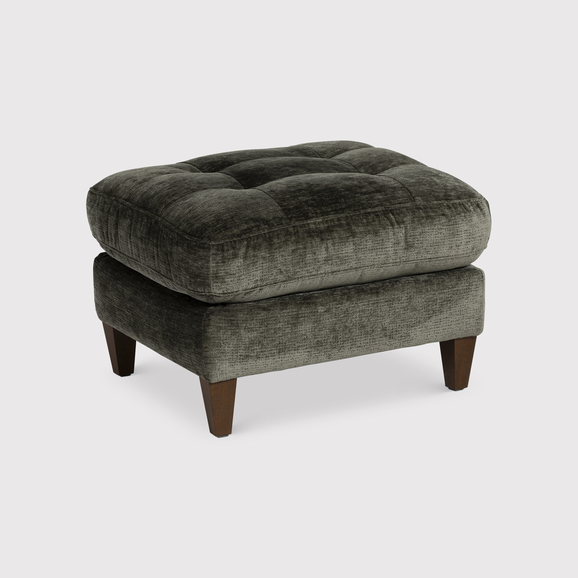 Lindisfarne Green Fabric Footstool, - Barker & Stonehouse