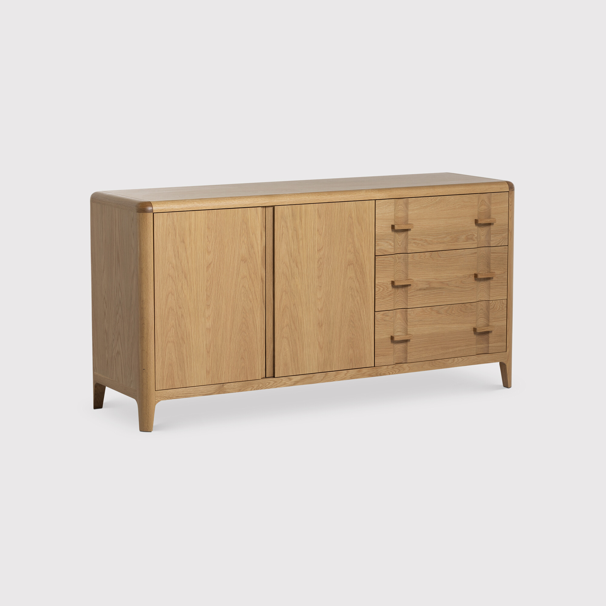 Wooden Oak Wide Sideboard, Oak - Barker & Stonehouse