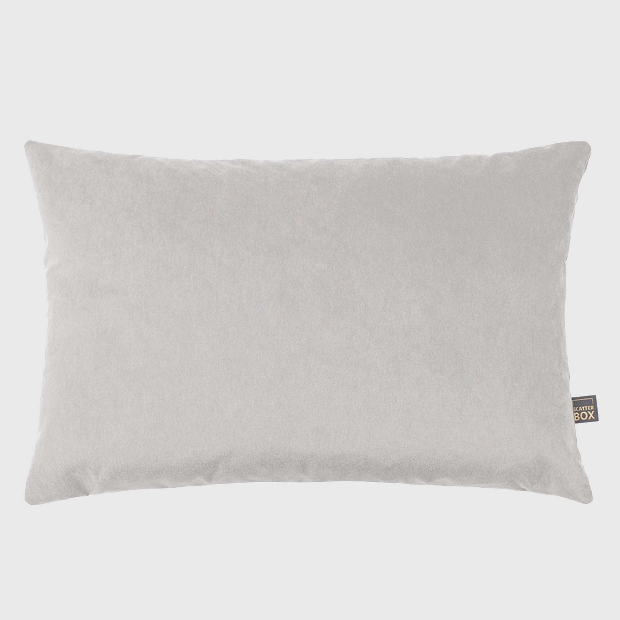 Plush Natural Velvet Rectangular Cushion, - Barker & Stonehouse