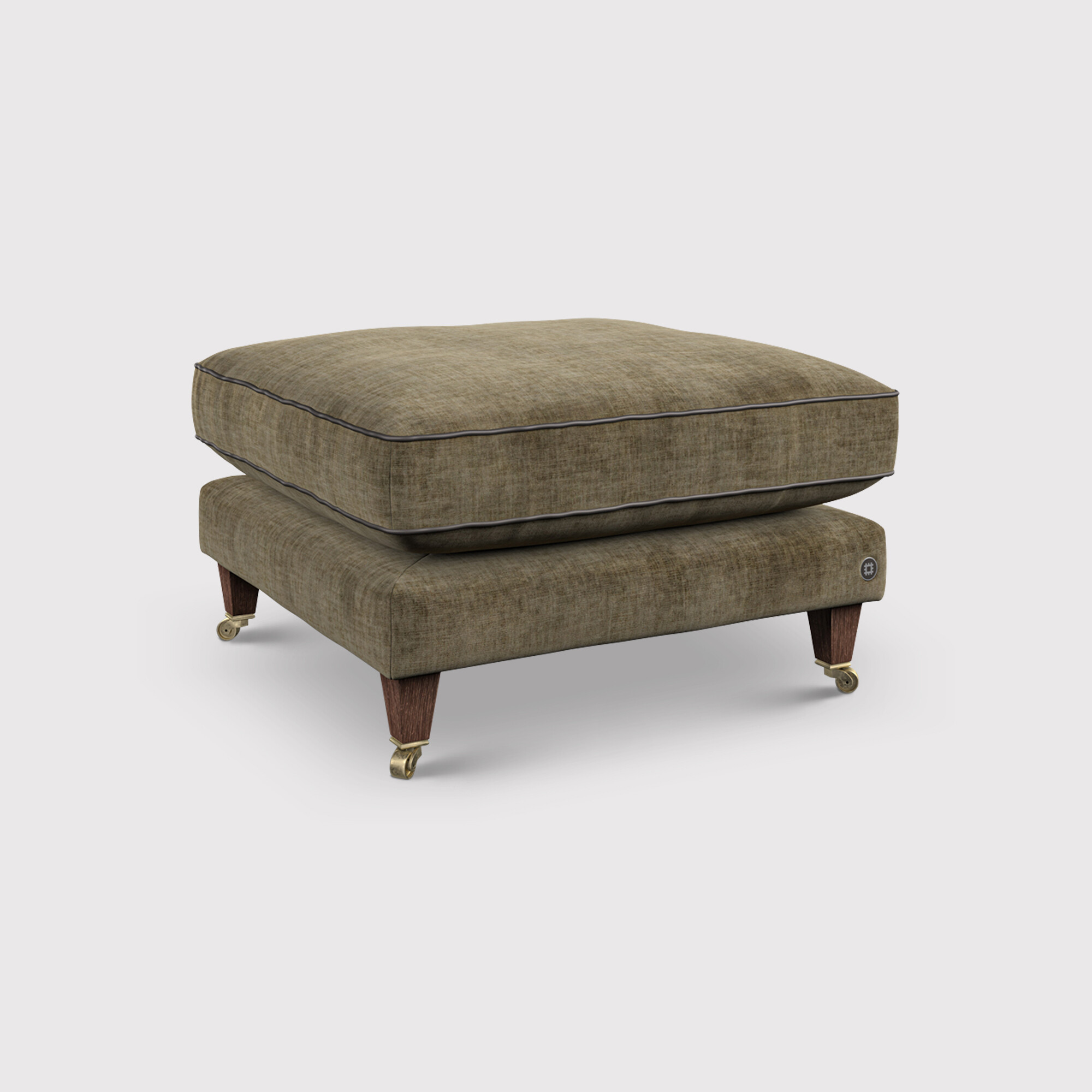 English Heritage Quarry Chenille Footstool, Distressed Chenille ...