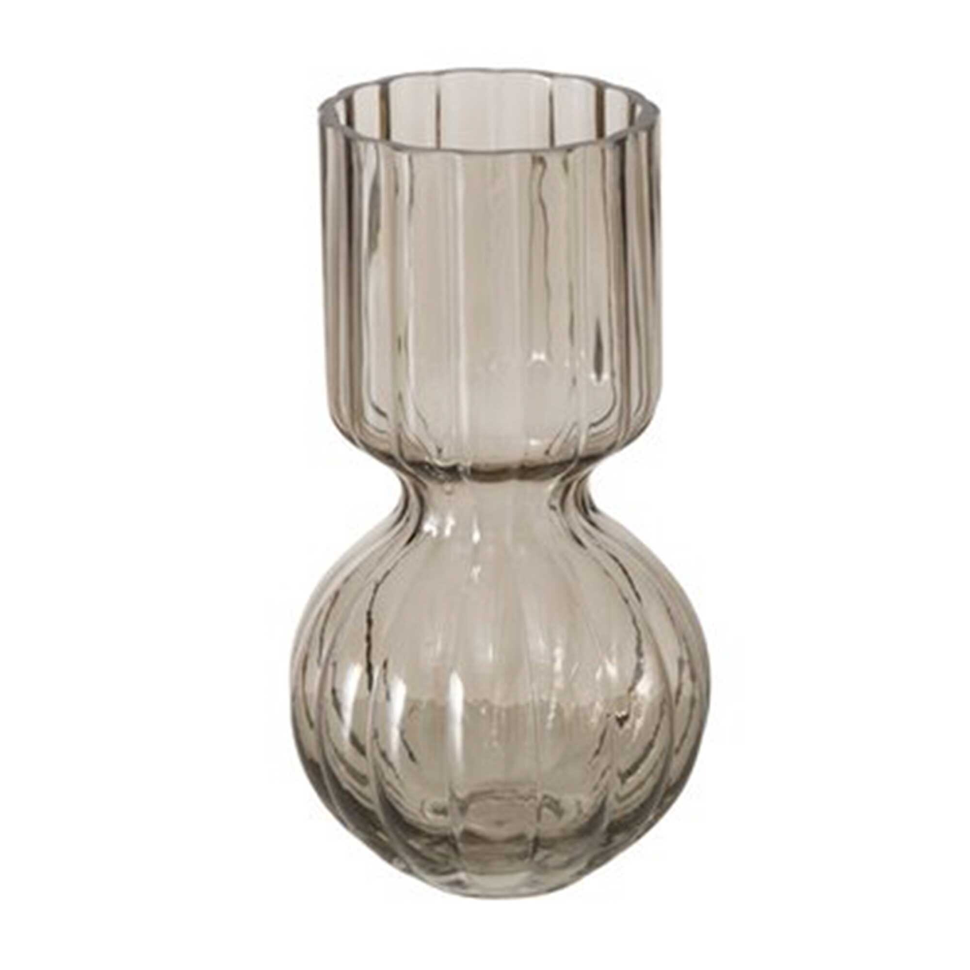 Neutral Ribbed Bubble Vase, - Barker & Stonehouse