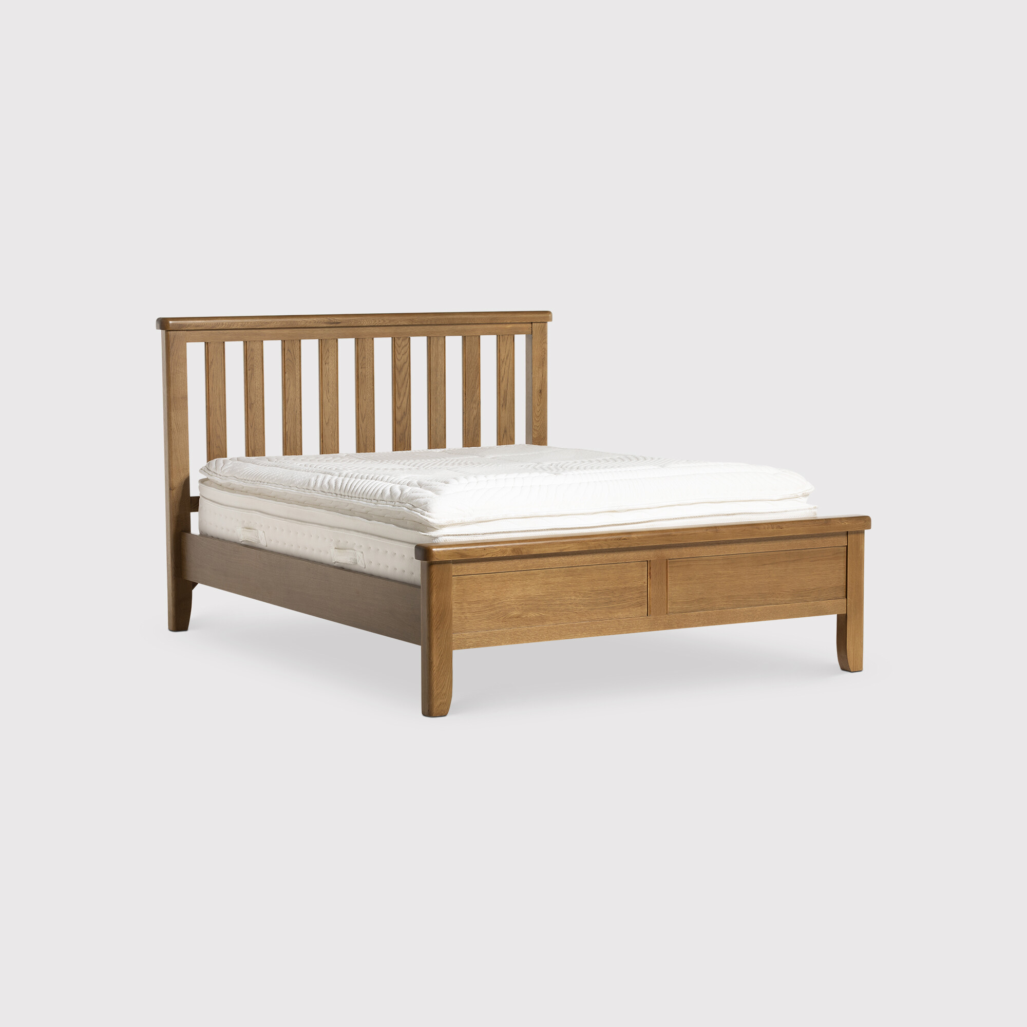 Raithwaite Rustic Solid Oak Double Bed Frame, Natural Finish - Barker & Stonehouse