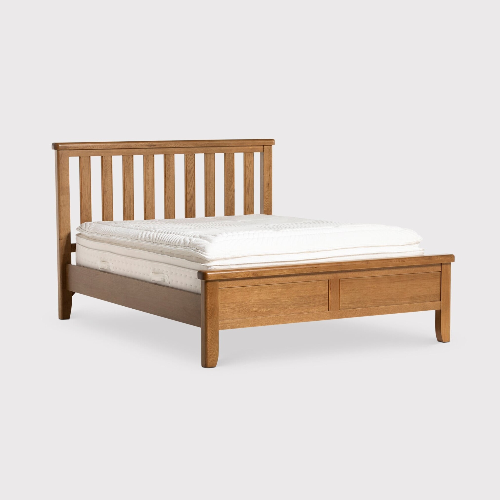 Raithwaite Rustic Solid Oak Super King Bed Frame, Natural Finish ...