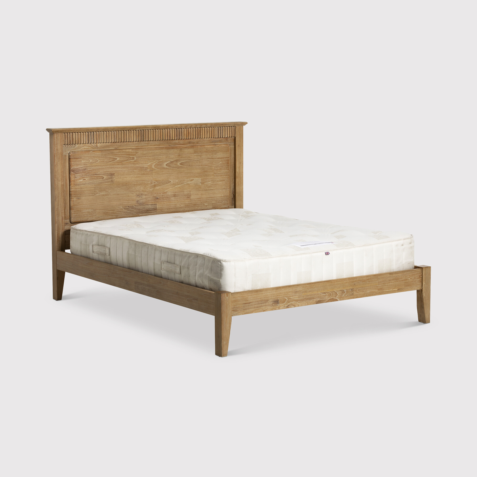 Selene Brown Mindi Wood Super King Bed Frame, Golden oak Mindi wood - Barker & Stonehouse