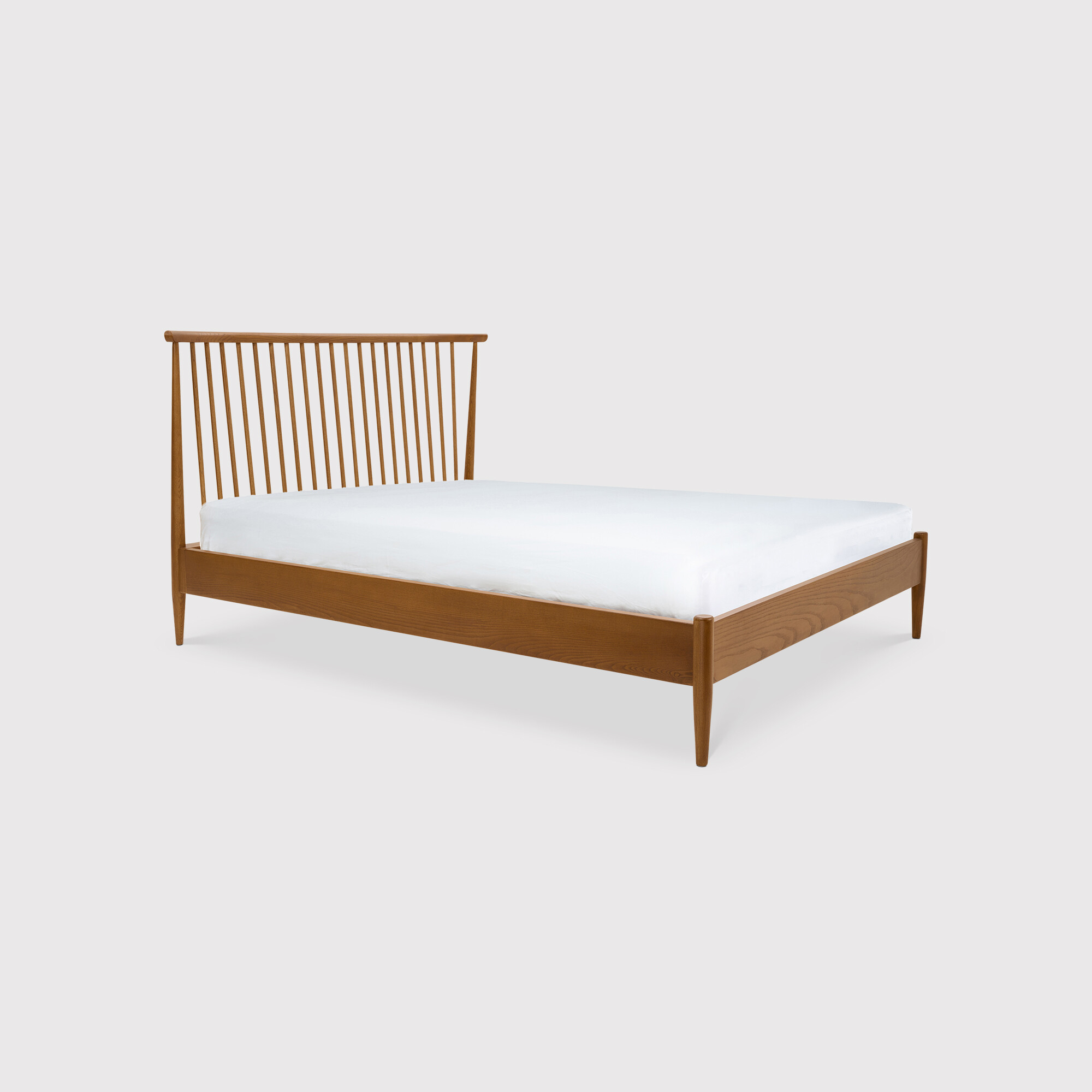 Ercol Salina Vintage Ash Kingsize Spindle Headboard Bed, Ash Wood ...