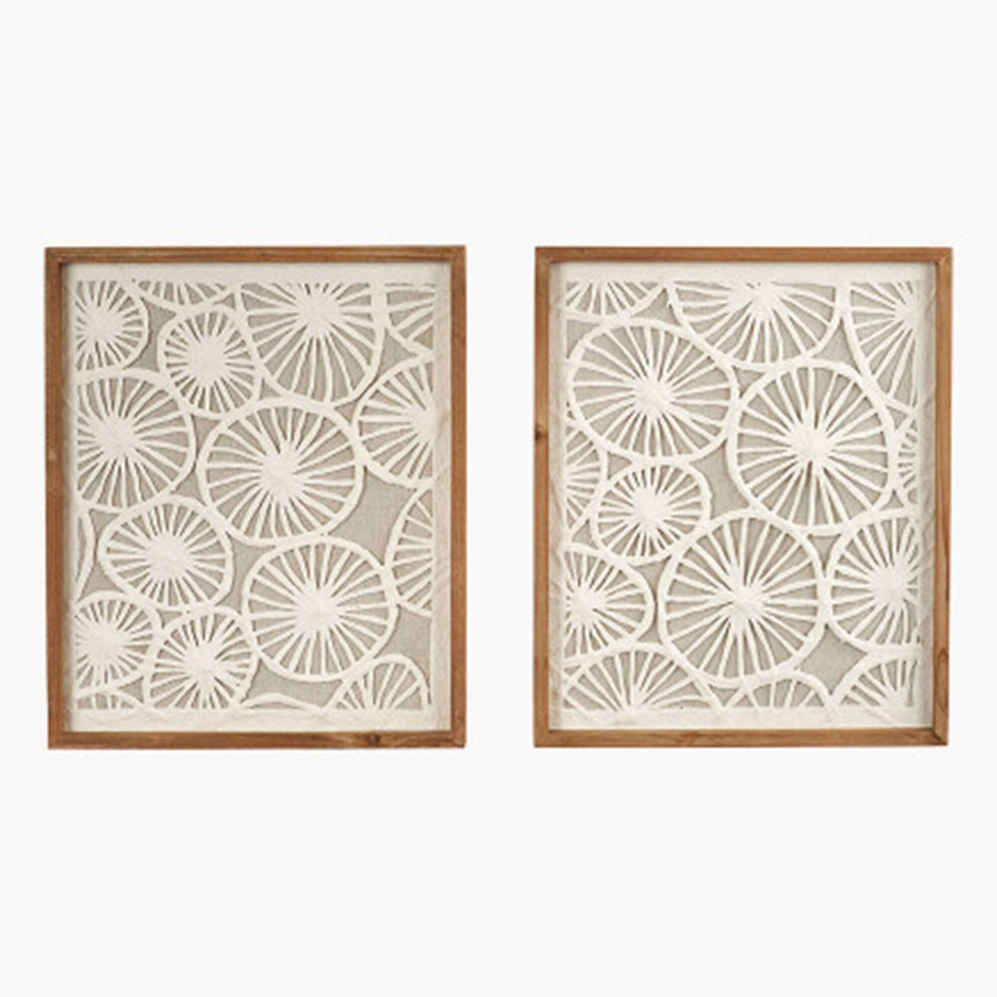 Set of 2 Paper Cut Out Wall Art, Natural - Barker & Stonehouse
