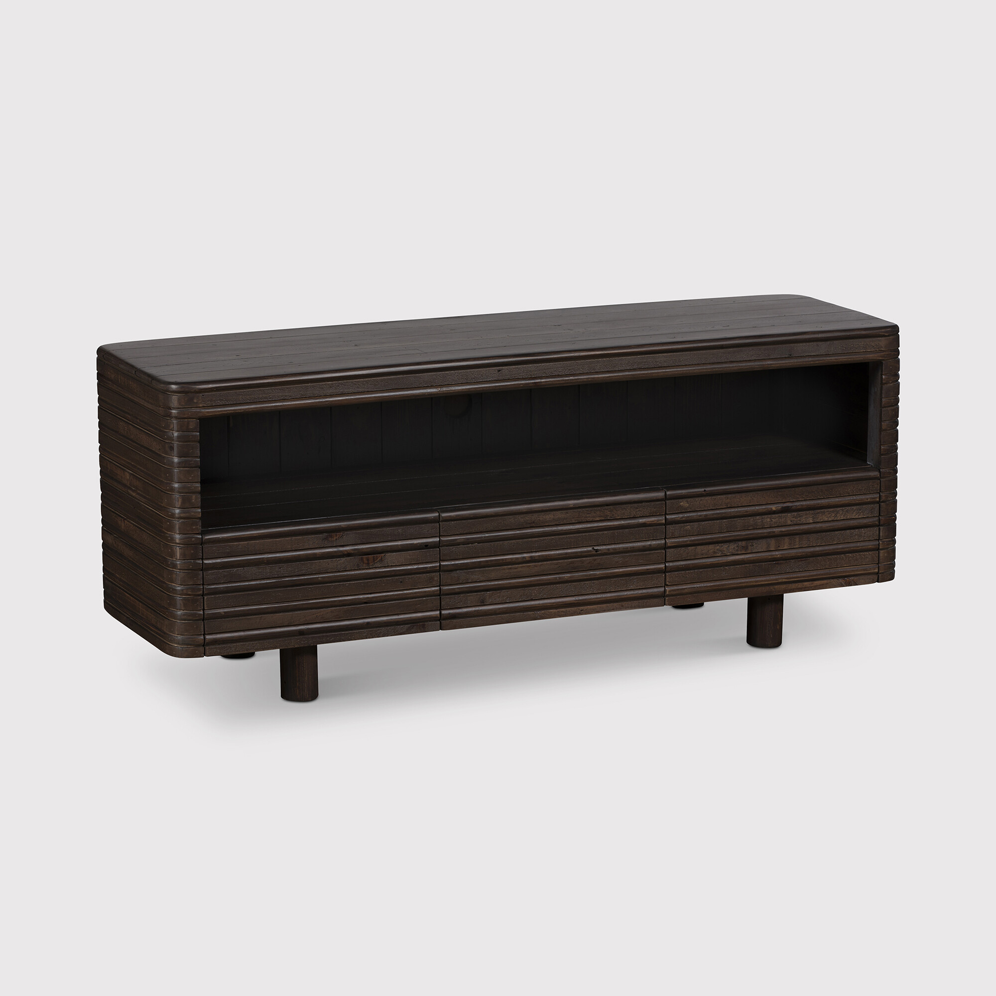 Suvanto Reclaimed Wood TV Unit, Rustic Cannele - Barker & Stonehouse