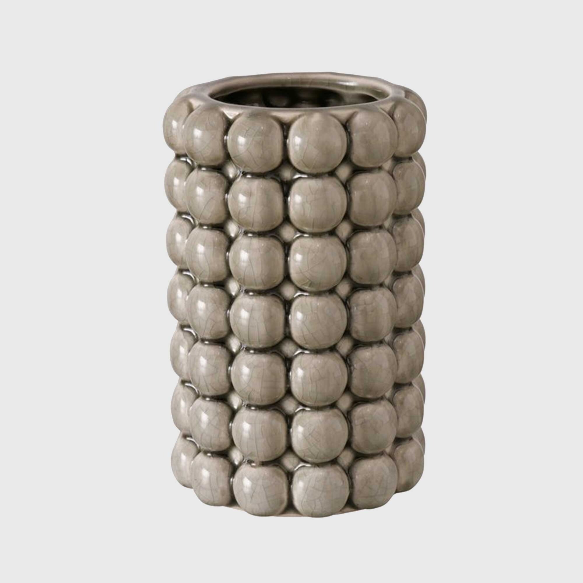 Taupe Ceramic Bubble Vase, - Barker & Stonehouse