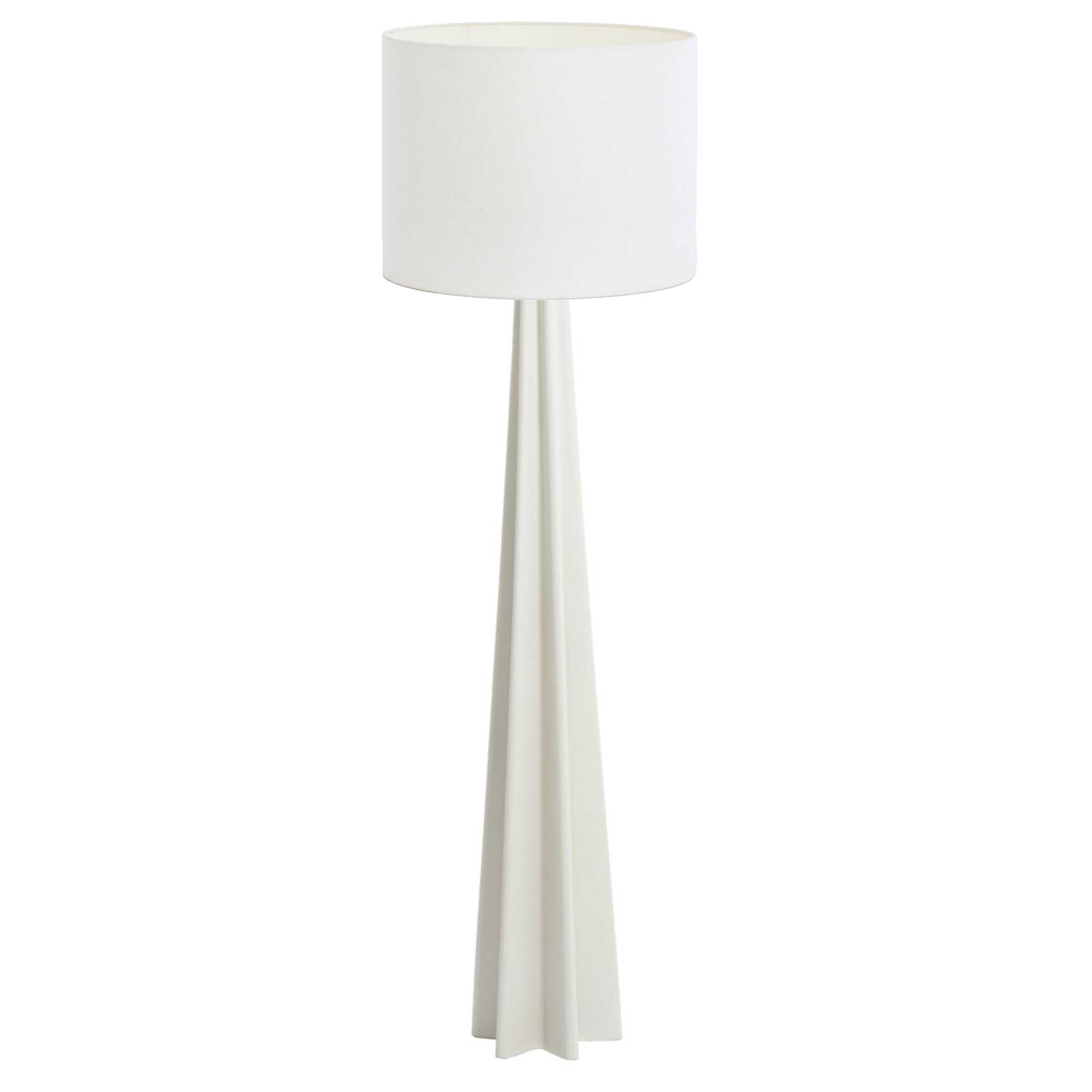 Tall Fluted Floor Lamp, White - Barker & Stonehouse