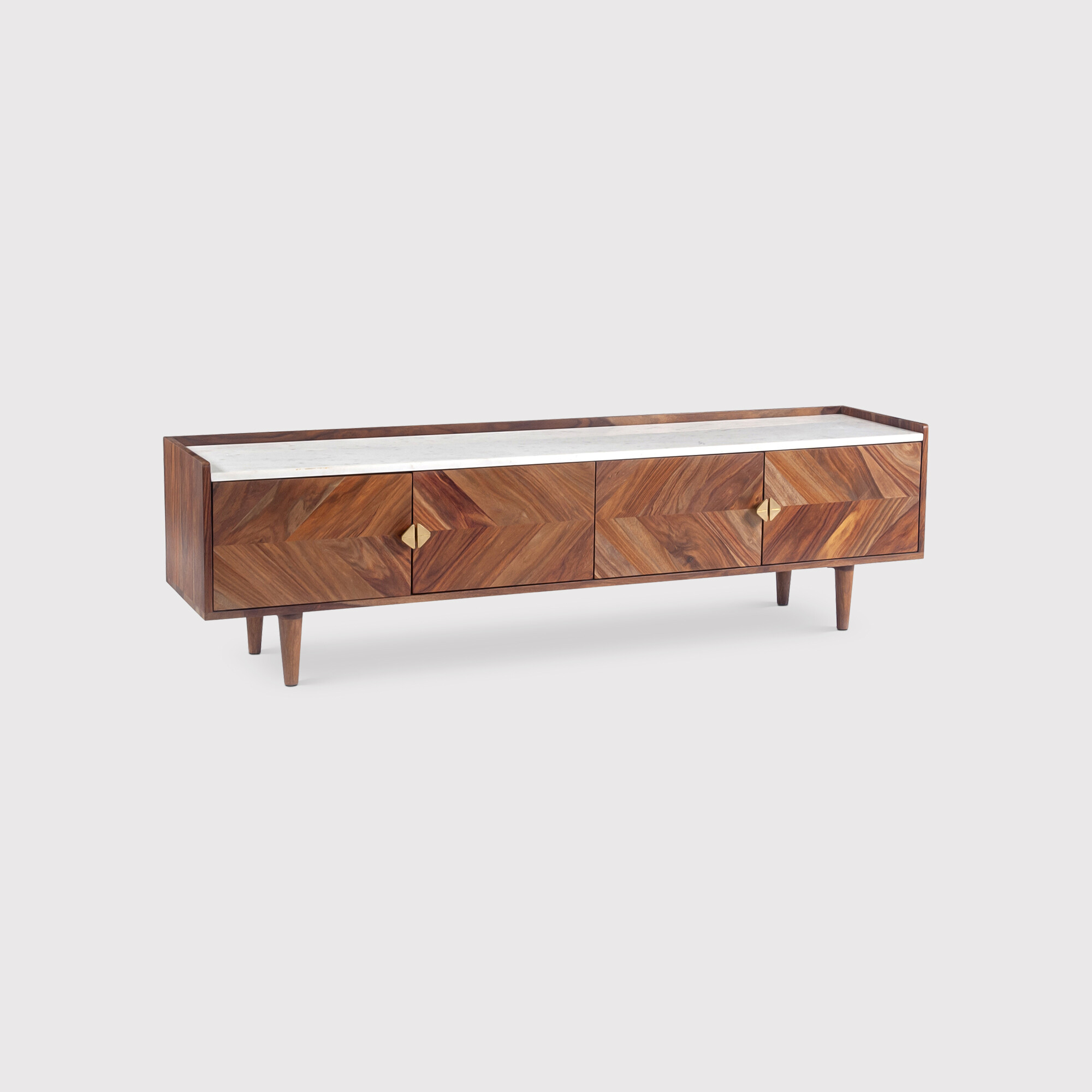 Vida TV Unit in Natural and Marble, Neutral - Barker & Stonehouse