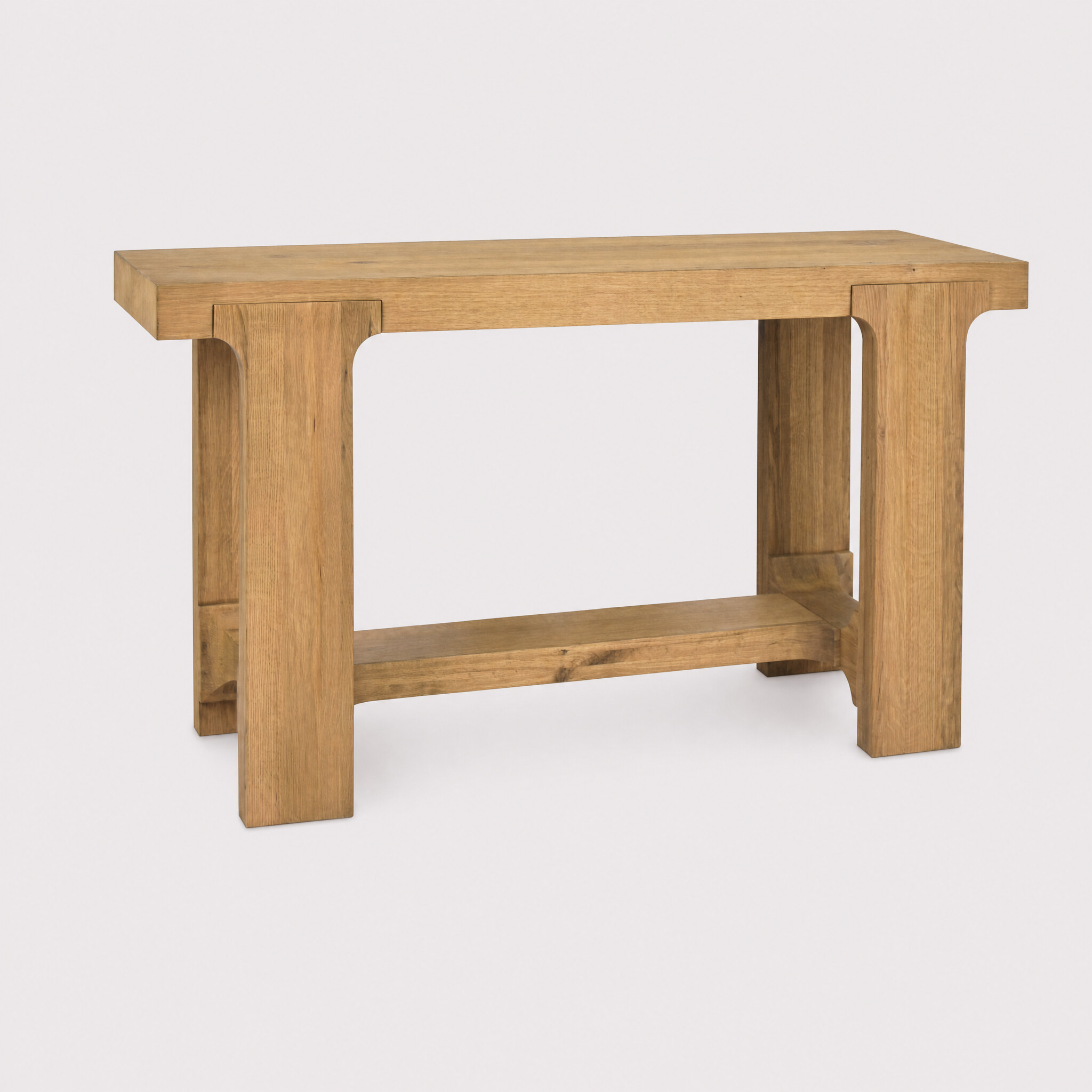 Wade Reclaimed Wood Console Table, Oak Grain Veneer - Barker & Stonehouse