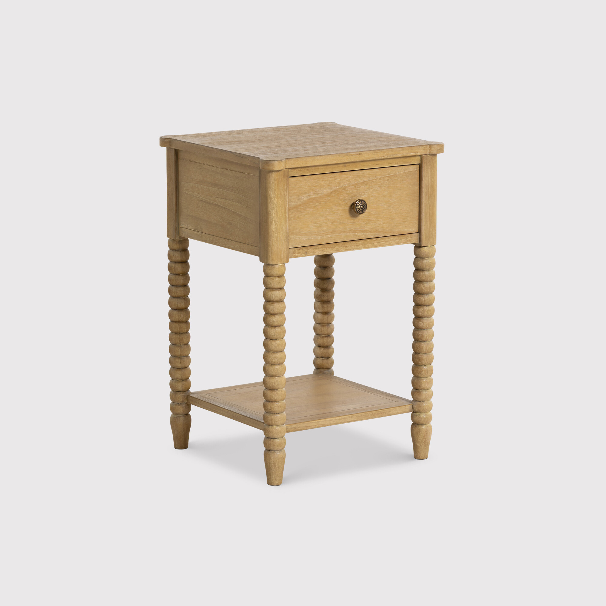 Wesson Mindi Wood 1 Drawer Bedside Solid Mindi Wood and MDF with a Mindi Veneer Barker Stonehouse