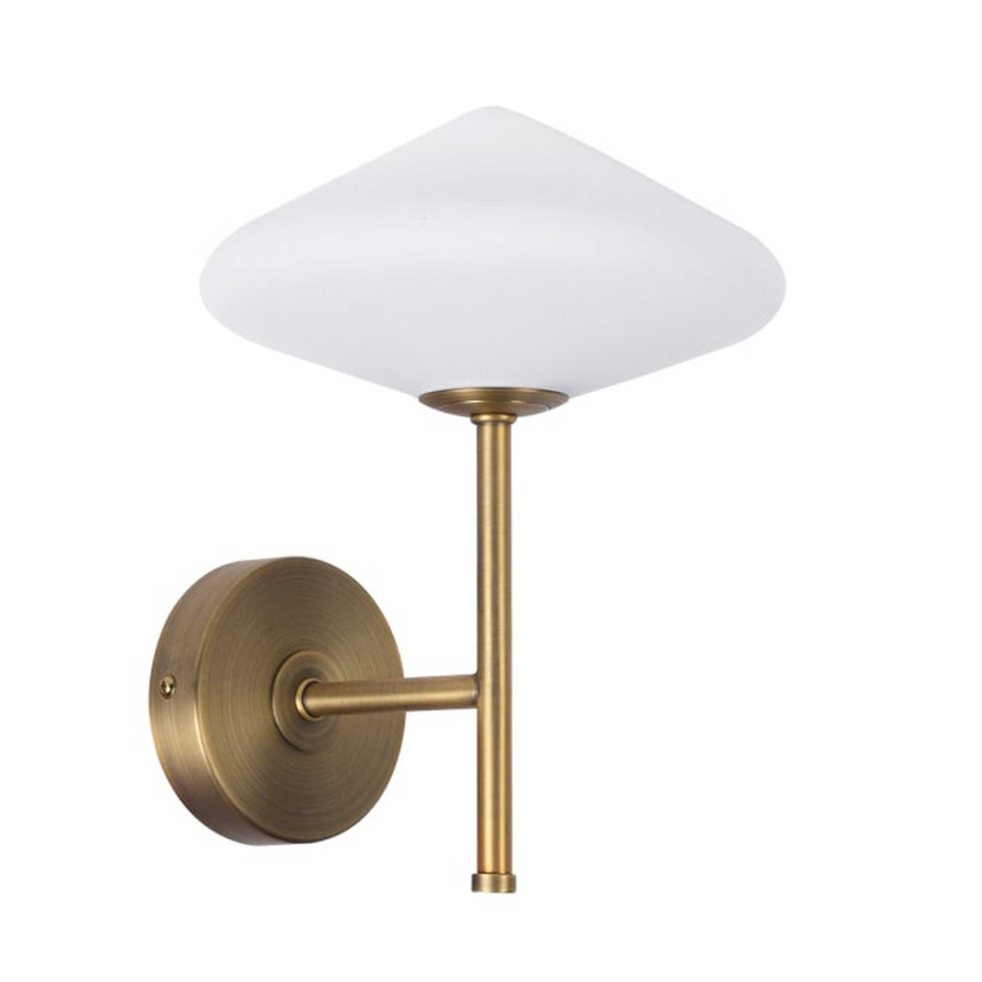 Gold And White Glass Wall Light, Gold and White - Barker & Stonehouse