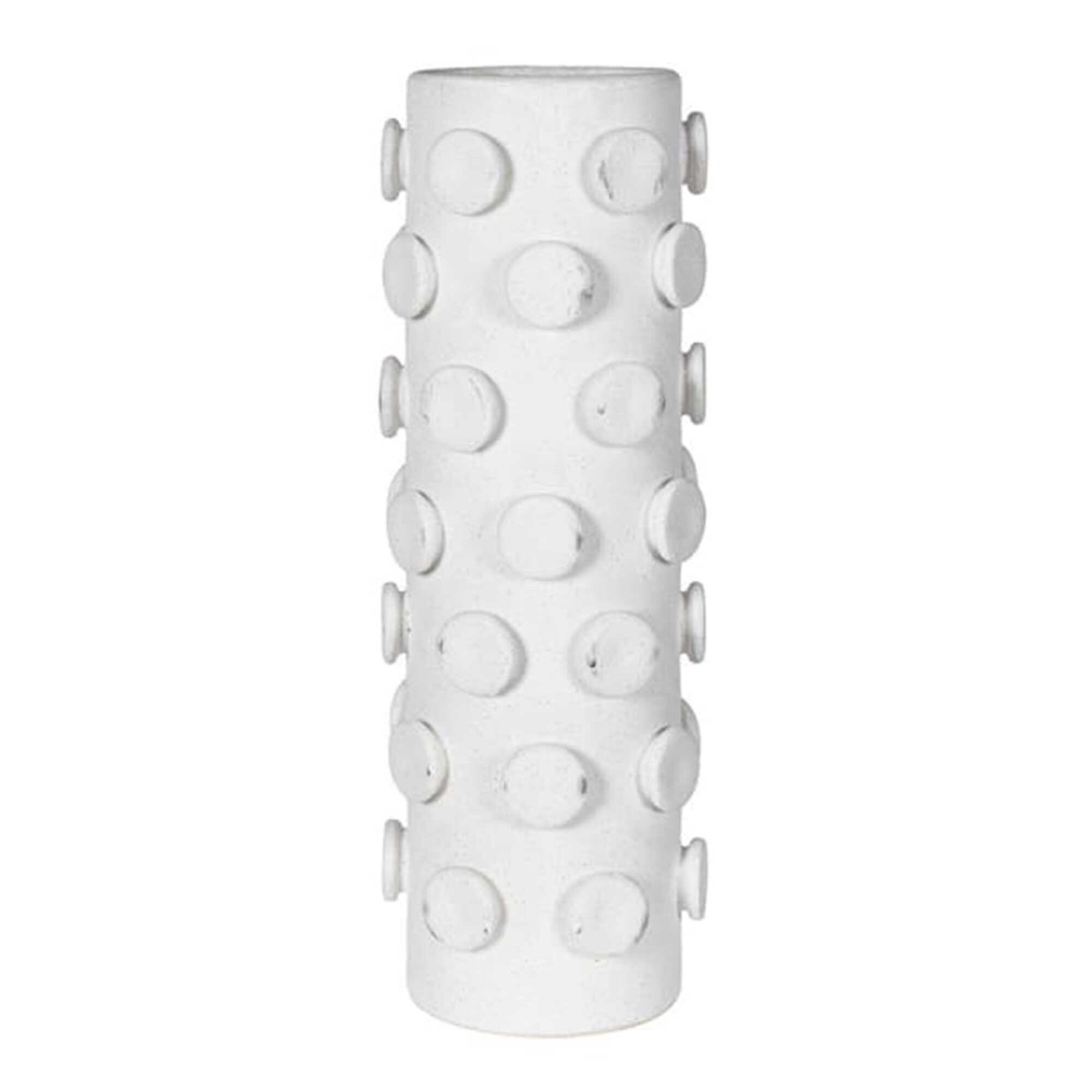 White Smooth Bobble Vase, - Barker & Stonehouse