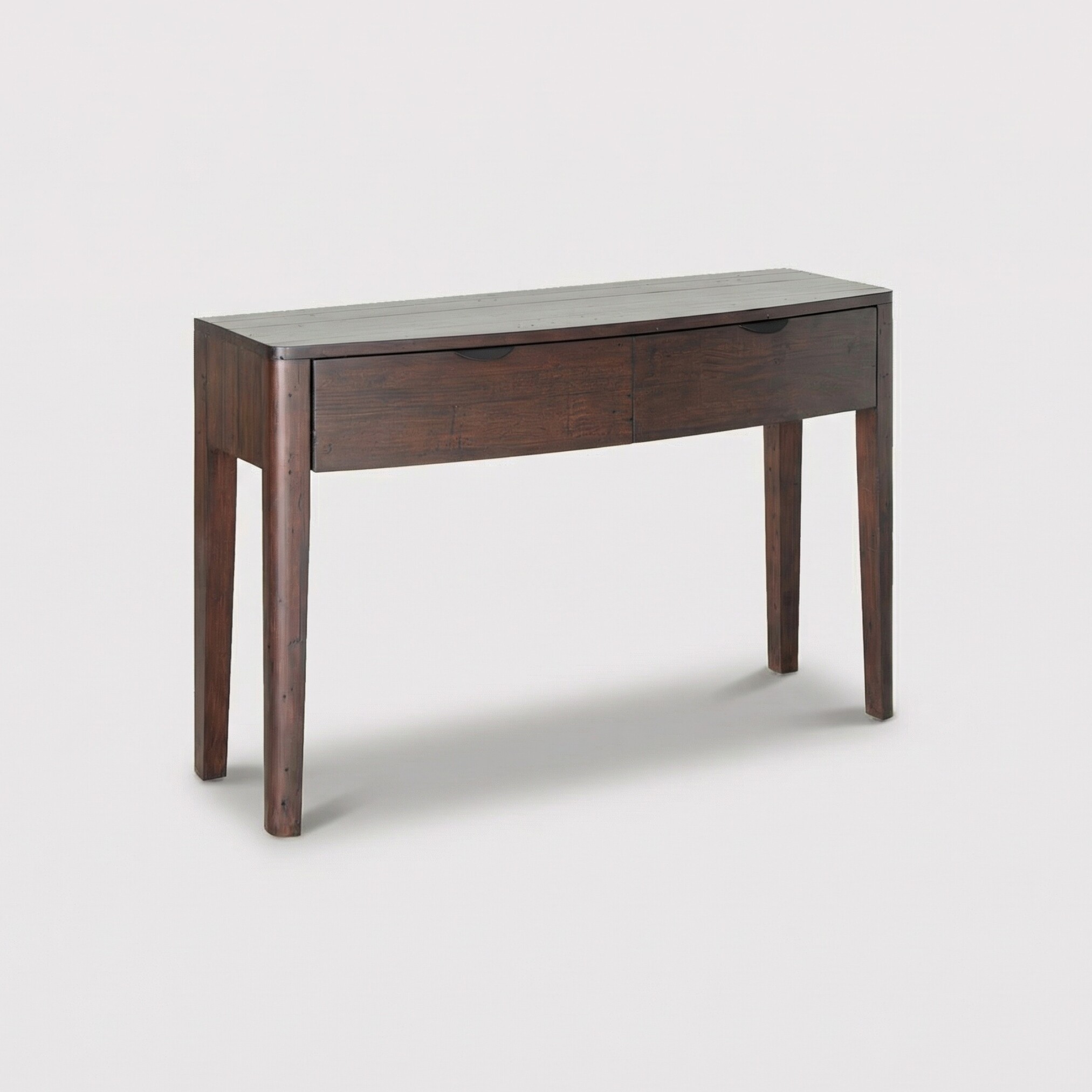 Zermatt Dark Brown Reclaimed Wood 2 Drawer Console Table, Dark Macca ...