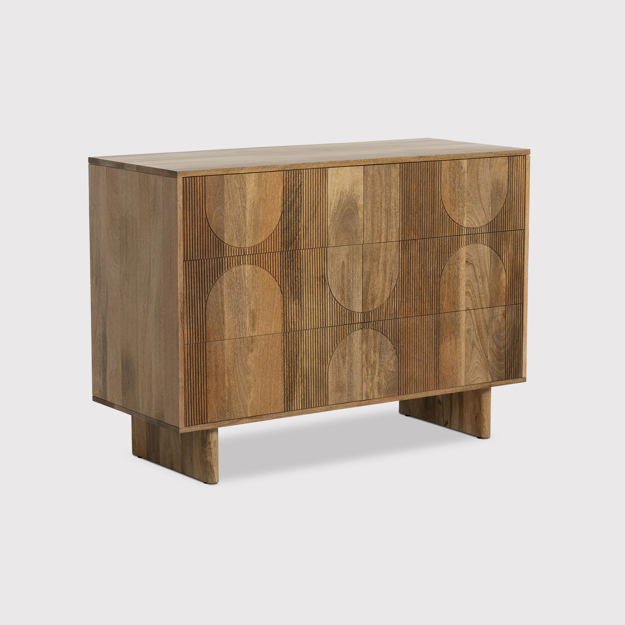 Zuberi Natural Mango Wood 6 Drawer Chest of Drawers, Natural mango wood ...