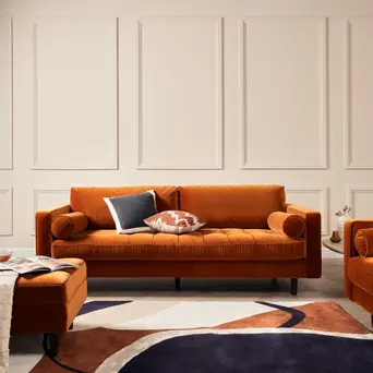 orange scott sofa