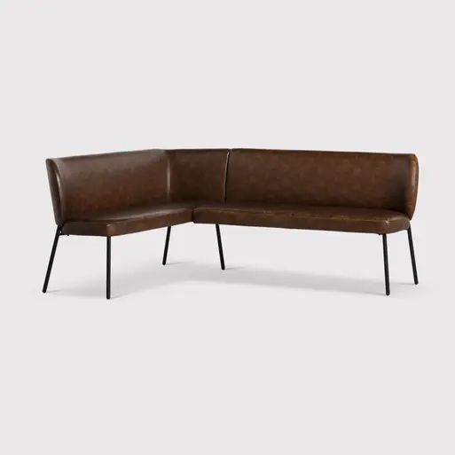 Faux leather corner bench store