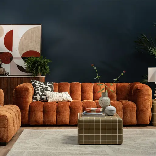 rust orange sofa bed